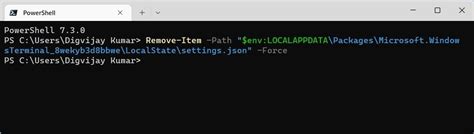 How To Reset The Windows Terminal Settings To Their Defaults In Windows