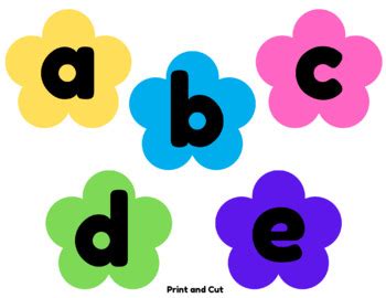 Flower Alphabet Letters A To Z Upper Case And Lower Case Matching Pre