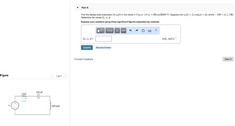 Solved Part A Find The Steady State Expression For Chegg