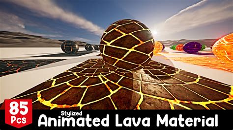 Stylized Animated Lava Material Pack 85 Pcs Unreal Engine Asset