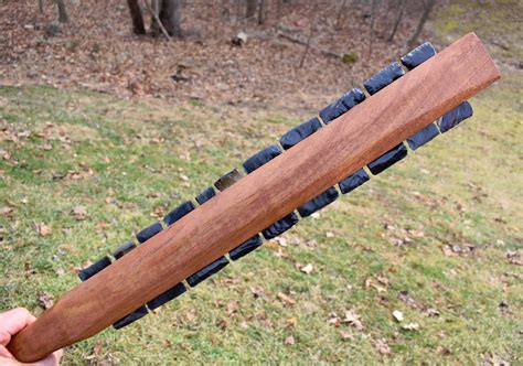 Aztec Mayan Macuahuitl Obsidian Sword War Club Pre Columbian Artifact