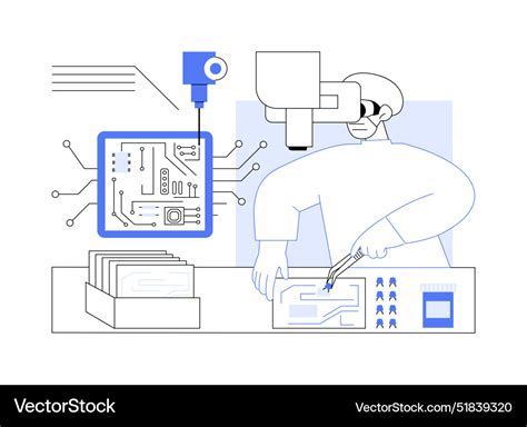 Pcb Assembling Abstract Concept Royalty Free Vector Image