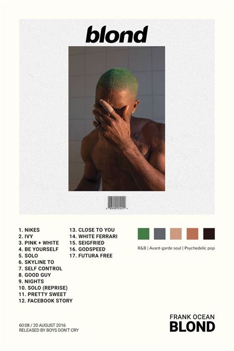 Blonded Poster Frank Ocean