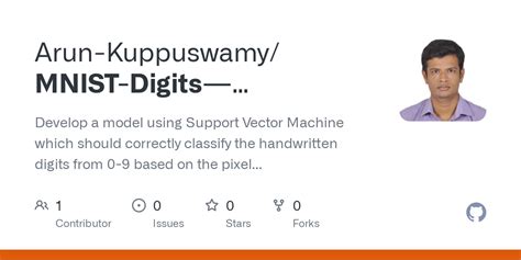 GitHub Arun Kuppuswamy MNIST Digits Classification Using SVM