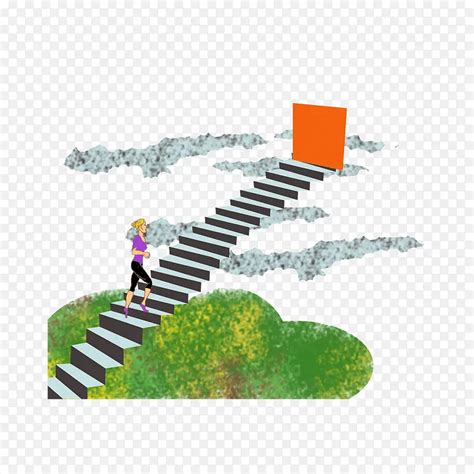 爬阶梯的女孩PNG图片素材下载 图片编号qzomapme 免抠素材网