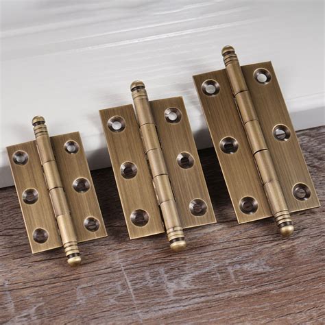 A Pair Antique Brass Cabinet Hinges Brass Door Hinges Etsy
