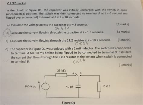 solved q1 12 marks in the circuit of figure q1 the