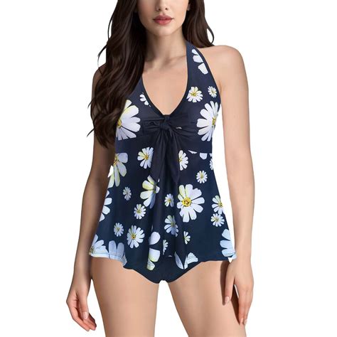 Baqcunre Clearance Womens Printed Split Plus Size Swimsuit With Bra