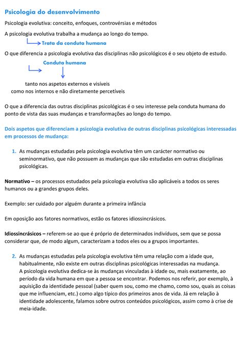 Resumos Psicologia Do Desenvolvimento Psicologia Do Desenvolvimento