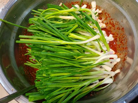 사과 맛 들인 쪽파김치