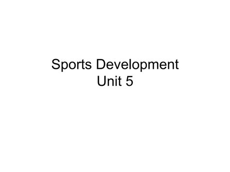 Intro Sports Development1 Ppt