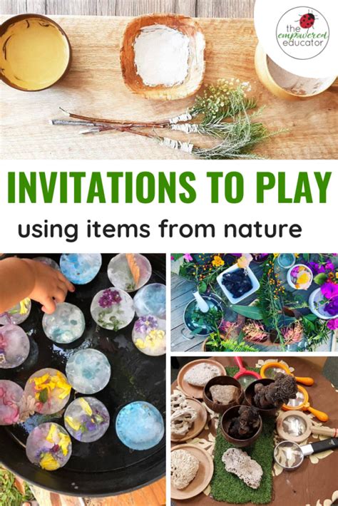 How To Set Up Invitations To Play Using Nature Ideas For Educators