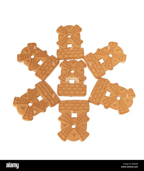 Swedish windmill cookies isolated on white background Stock Photo - Alamy