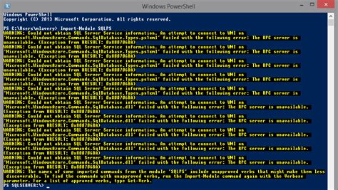 Matticusau Blog Importing Sqlps Module Results In Warnings