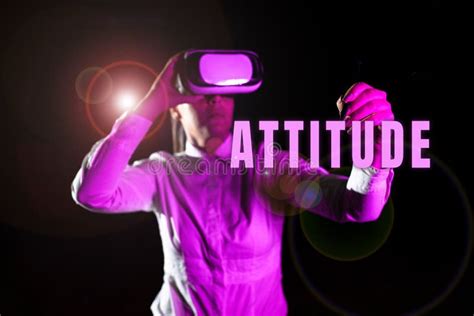 Text Sign Showing Attitude Business Approach Settled Way Of Thinking Or Feeling About Something