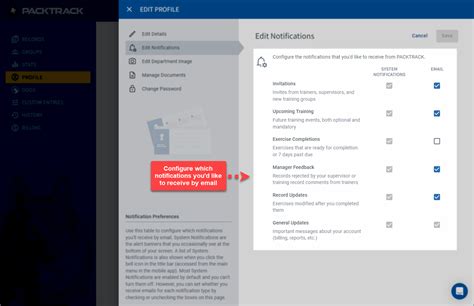More Notification Options • Packtrack Training Tracking And Record Keeping Software For K9 Handlers