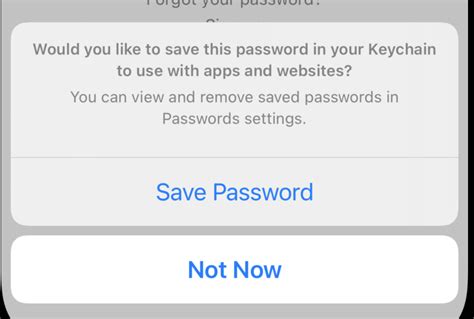 swift how to dismiss would like to save this password to use with