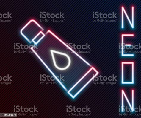 빛나는 네온 라인 크림 또는 검은 배경에 고립 로션 화장품 튜브 아이콘 여성을위한 바디 케어 제품 다채로운 개요 개념 벡터 건강 진단에 대한 스톡 벡터 아트 및 기타 이미지