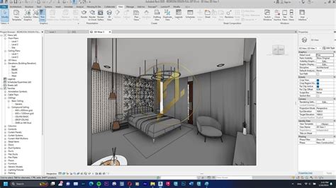 Revit Interior Bedroom Design Project File 01 3d Model Cgtrader