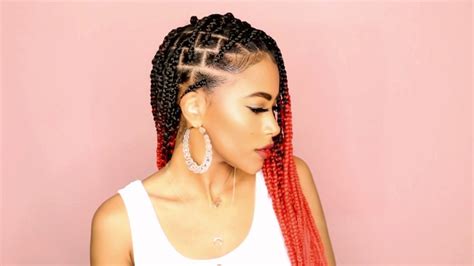 Box Braids Tutorial Knotless Defined Jasmine Crochet Earrings Tutorials Hair Fashion Moda
