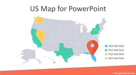 Editable US Map For PowerPoint And Google Slides