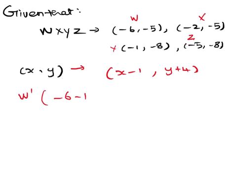 Solved Pqrs Was Translated 5 Units To The Right And 3 Units Up To Create Quadrilateral