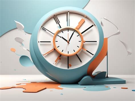 Premium Photo Time In Abstraction Realistic 3d Abstract Clock On