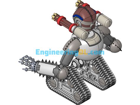 Tracked Terminator 3d Model Solidworks 3d Exported Engineeringdl