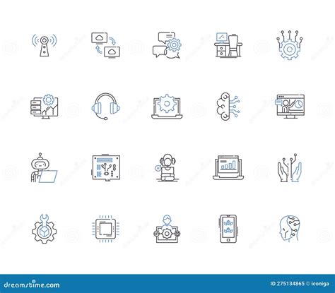 Geek Nerds Outline Icons Collection Geeks Nerds Hackers Gamers