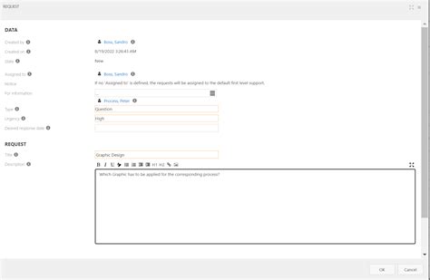 Sending Request Using Action Center
