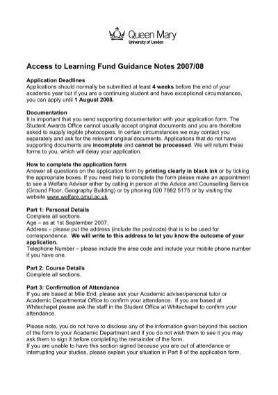 Sample Application Form Guidance Notes Advice And Counselling