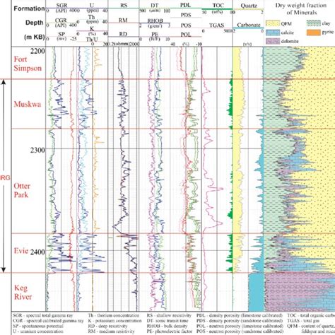 Composite Plot Exemplifying Lithology Variation And Well Log Signatures Download Scientific
