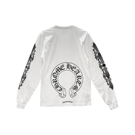 크롬하츠 클래식 홀스슈 로고 롱슬리브 티셔츠 화이트 Chrome Hearts Kream