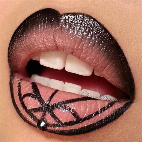 Nude And Black Lip Art By Chassy Dimitra Lip Artwork Black Lips Lip Designs Sexy Lips Eyes