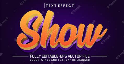 Premium Vector Editable Text Effect Show Text Style Concept