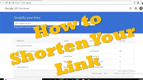 How To Shorten Your Link YouTube