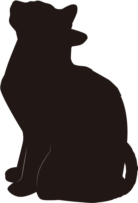 黒猫 シルエット 無料イラスト素材｜素材ラボ