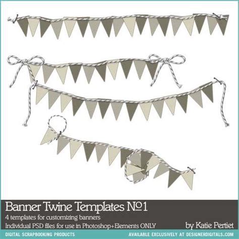 Banner Twine Templates Create Beautiful Bunting Banners