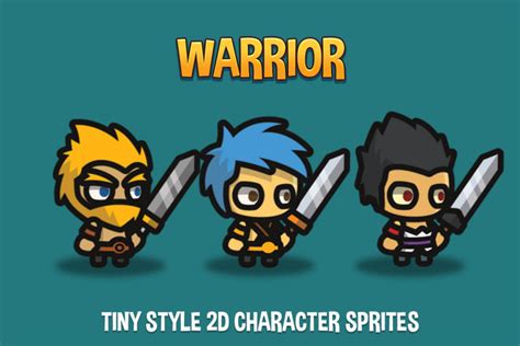 King Tiny Style 2d Character Sprites