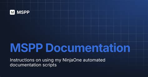 Mspp Documentation Mspp