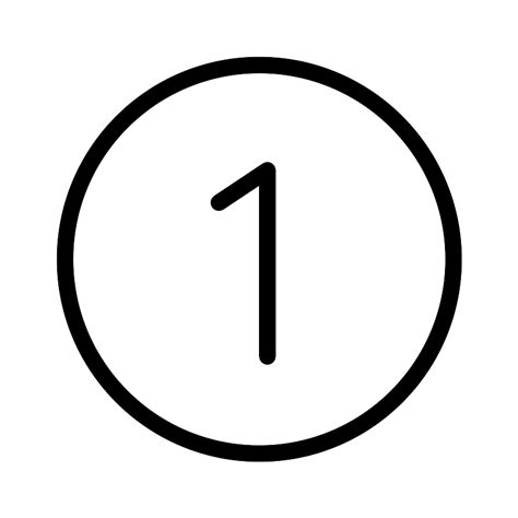 Number Circle One Thin Vector Svg Icon Svg Repo