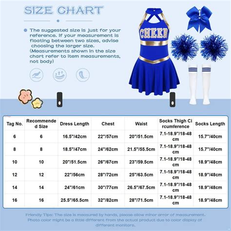 Cheer Uniform Size Chart Official Online Ph