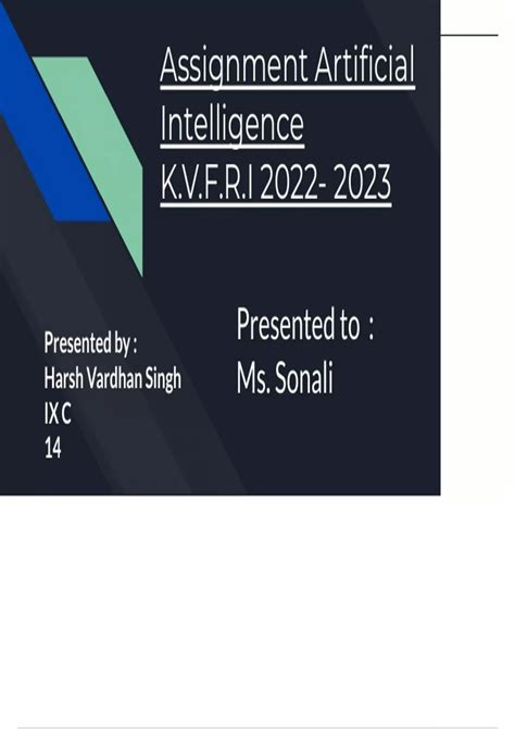 Artificial Intelligence Class 9 Important Notes Python Ai Stuvia Us