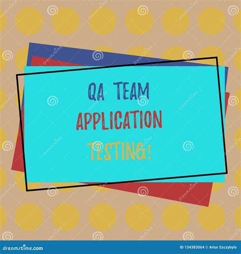 Writing Note Showing Qa Team Application Testing Business Photo