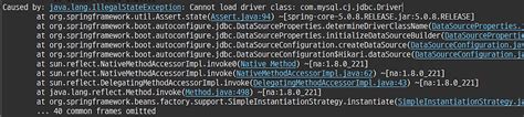 Springboot Error Cannot Load Driver Class Commysqlcjjdbcdriver 해결