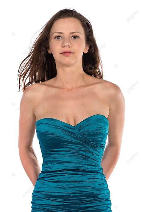 Pretty Petite Brunette In A Turquoise Sheath Dress Photo Background And Picture For Free
