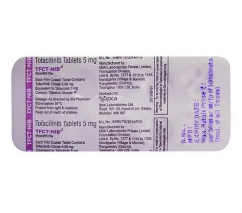 Tfct Nib 5mg At Rs 400 Bottle Tofacitinib Tablets In New Delhi Id