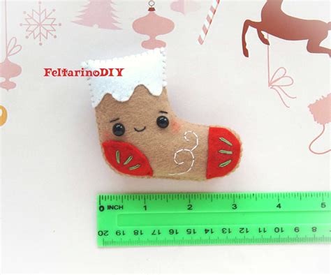 Christmas Felt Sock Pattern Gingerbread T Ornament