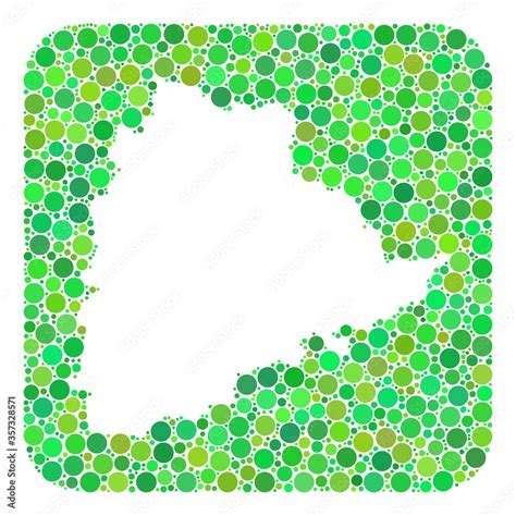 Map Of Telangana State Mosaic Created With Rounded Rectangle And