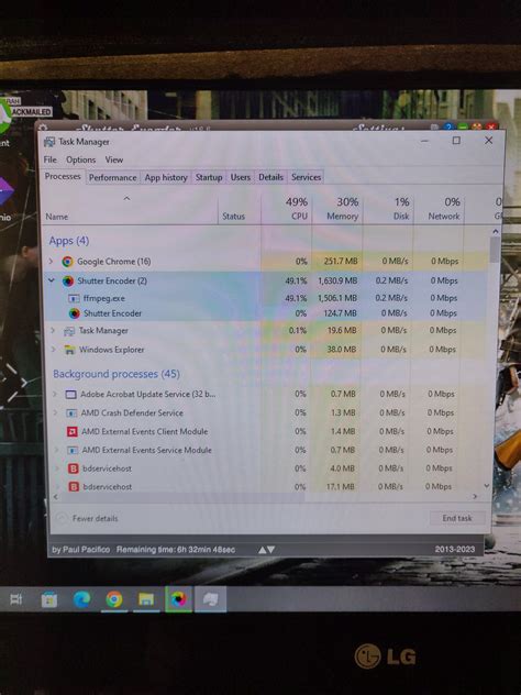 why ffmpeg not utilising my cpu 100 or atleast 80 90 r shutterencoder